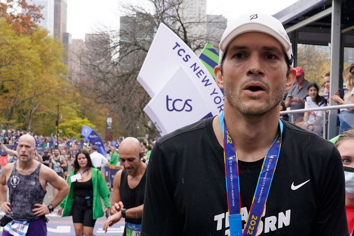 Ashton Kutcher runs NYC marathon and raises big money