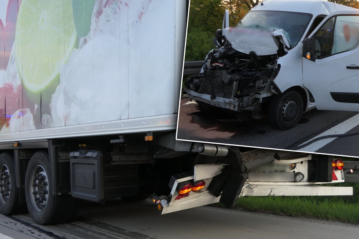 Vollsperrung nach Unfall auf A14 bei Leipzig: Mehrere Personen, darunter zwei Kinder verletzt