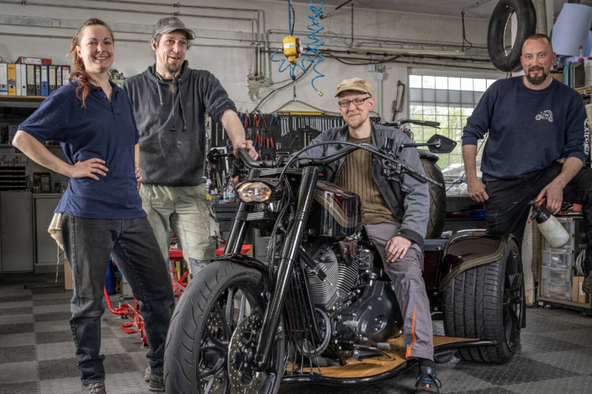 Dieses handgefertigte Spezial-Motorrad aus Sachsen ist etwas ganz Besonderes