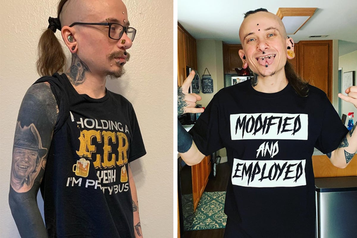 Tattoo fanatic says extreme body mod journey's "been nothing but positive"