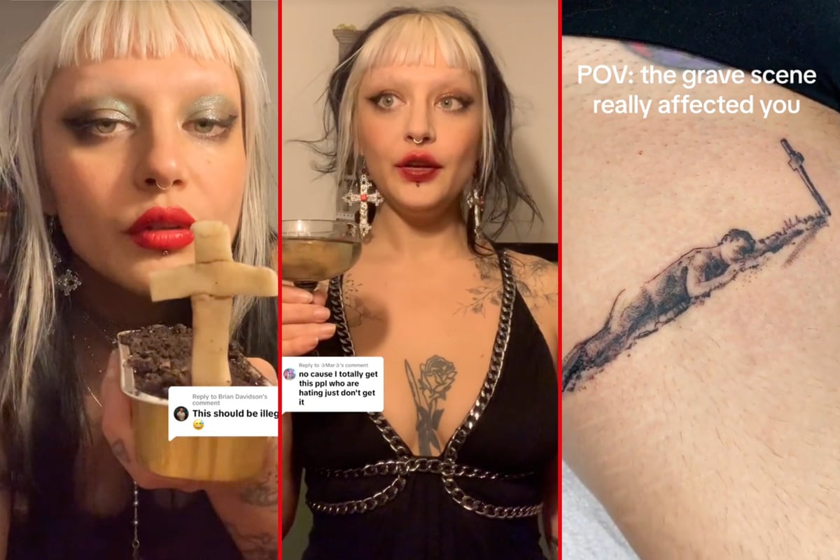 Saltburn fan gets tattoo of movie's infamous graveyard scene on her leg!