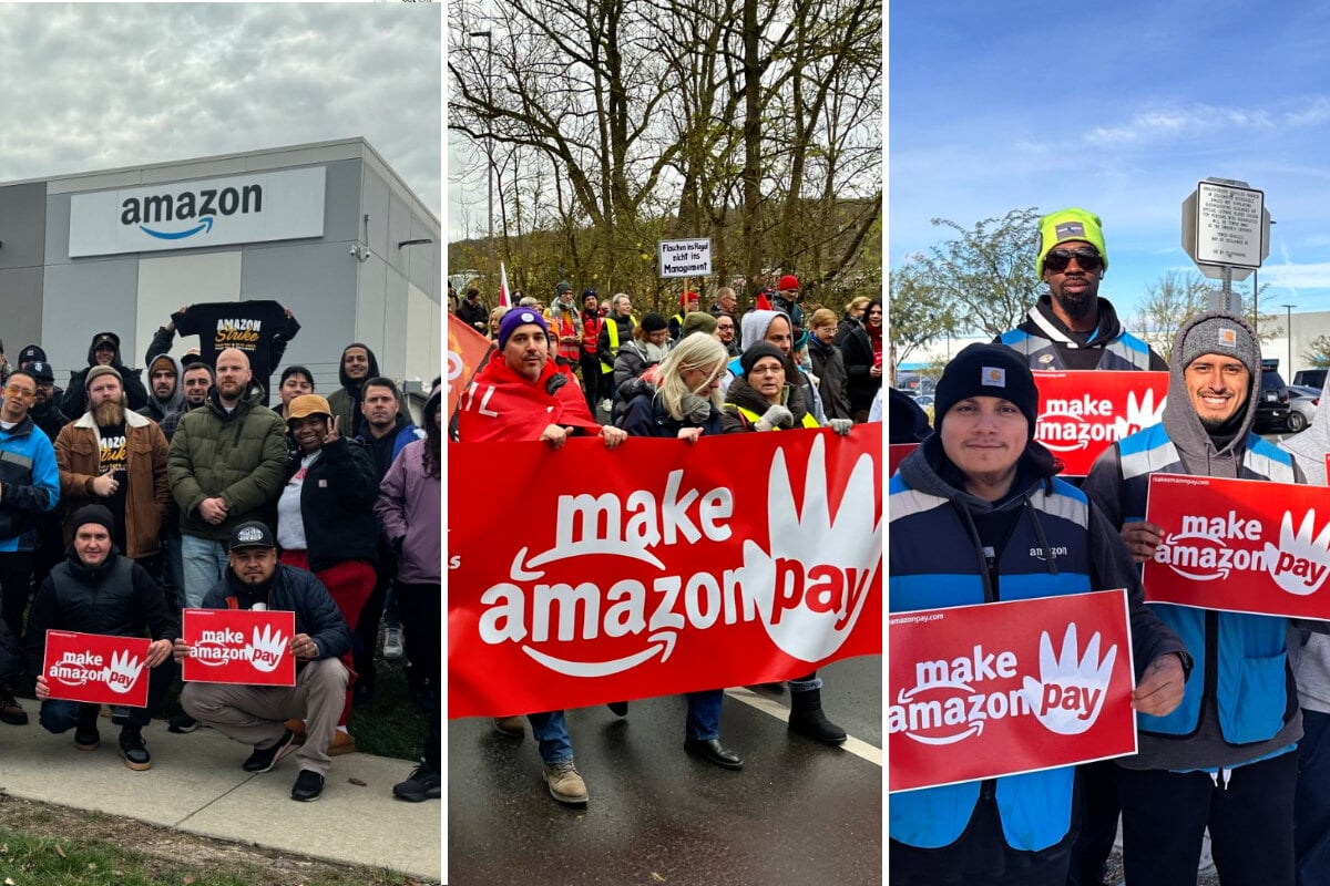 "Make Amazon Pay": Workers around the world take to the streets on ...