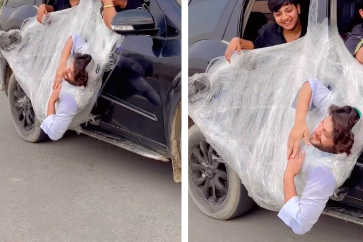 Alles für die Klicks? YouTuber klebt sich ans Auto, doch das Netz ist ...