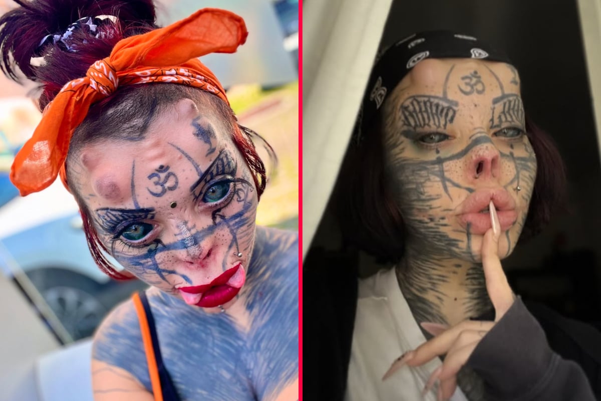 Woman uses brutal body mods and tattoos to transform into a human doll
