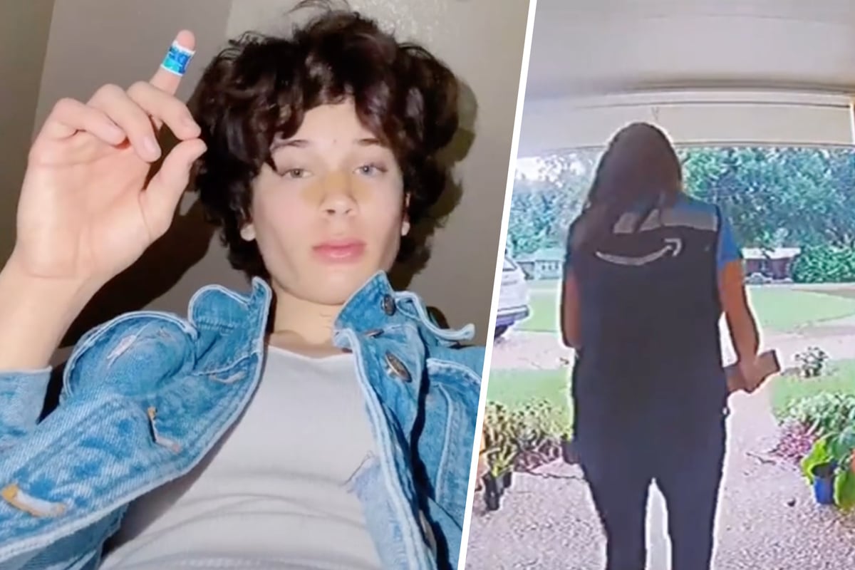 Amazon Crime: security camera catches delivery driver in the act!