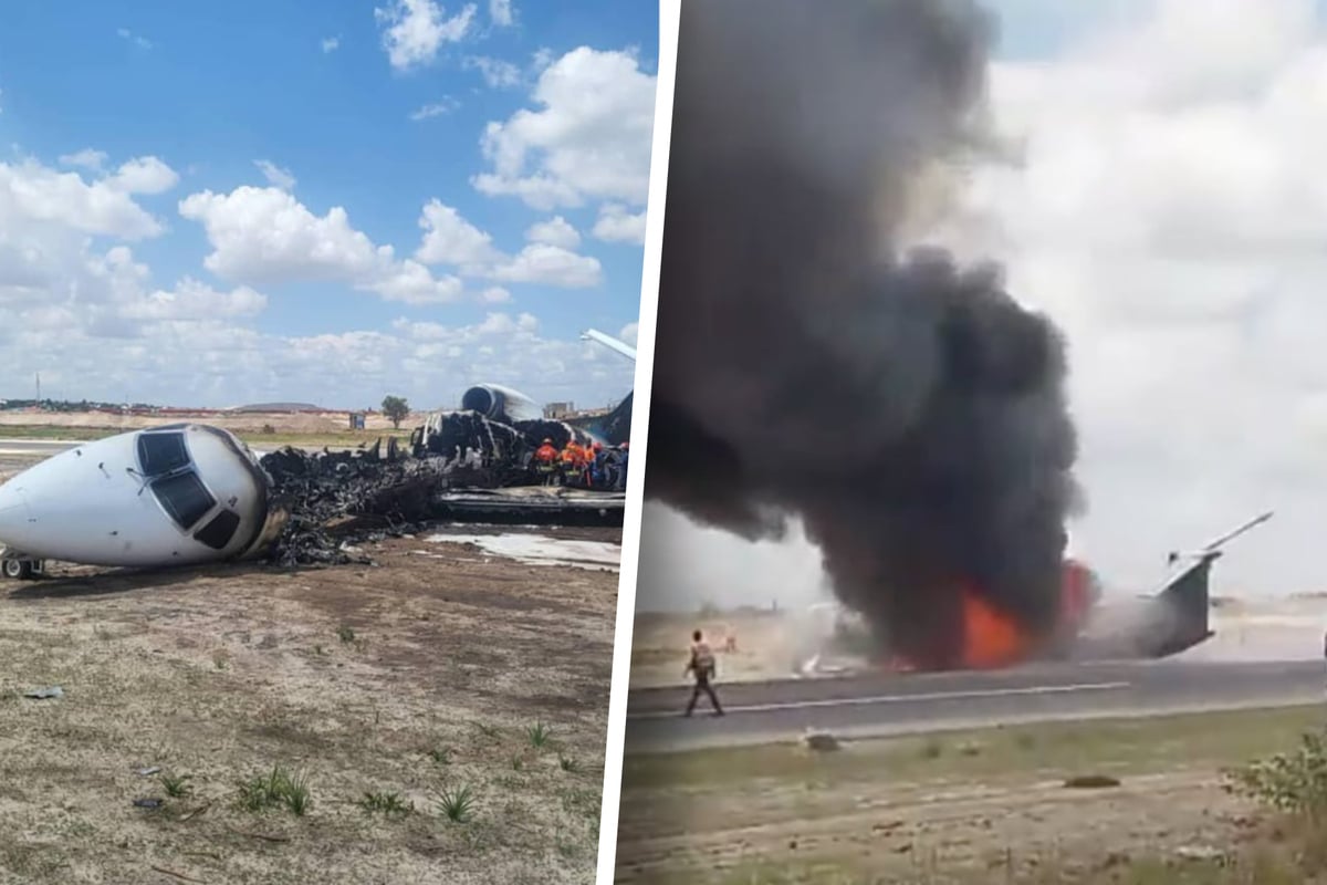 Bruchlandung in Kolwezi: Embraer ERJ-145 zerbricht bei Landung