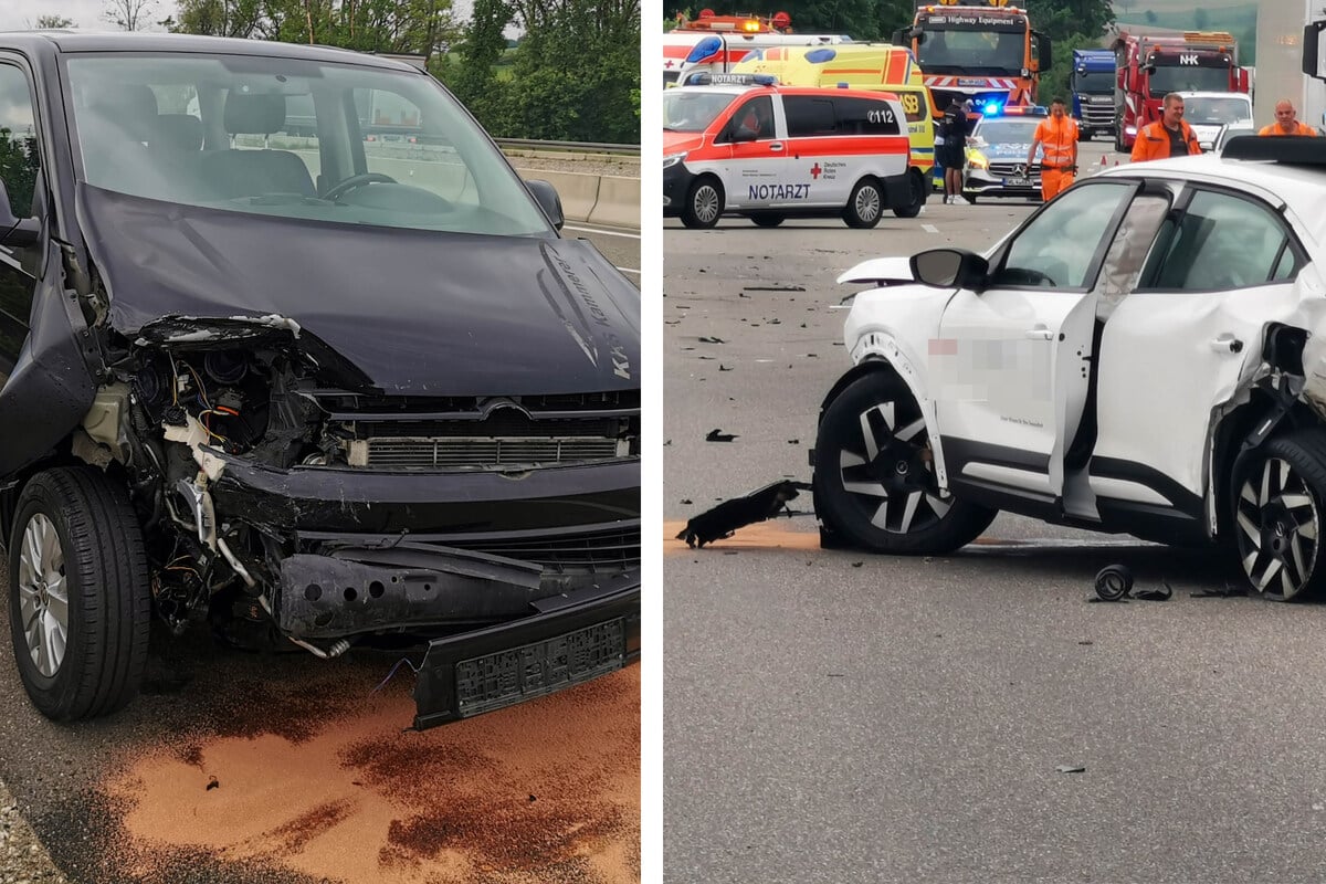 Crash auf der A6 bei Sinsheim: Drei Verletzte nach missglücktem Spurwechsel