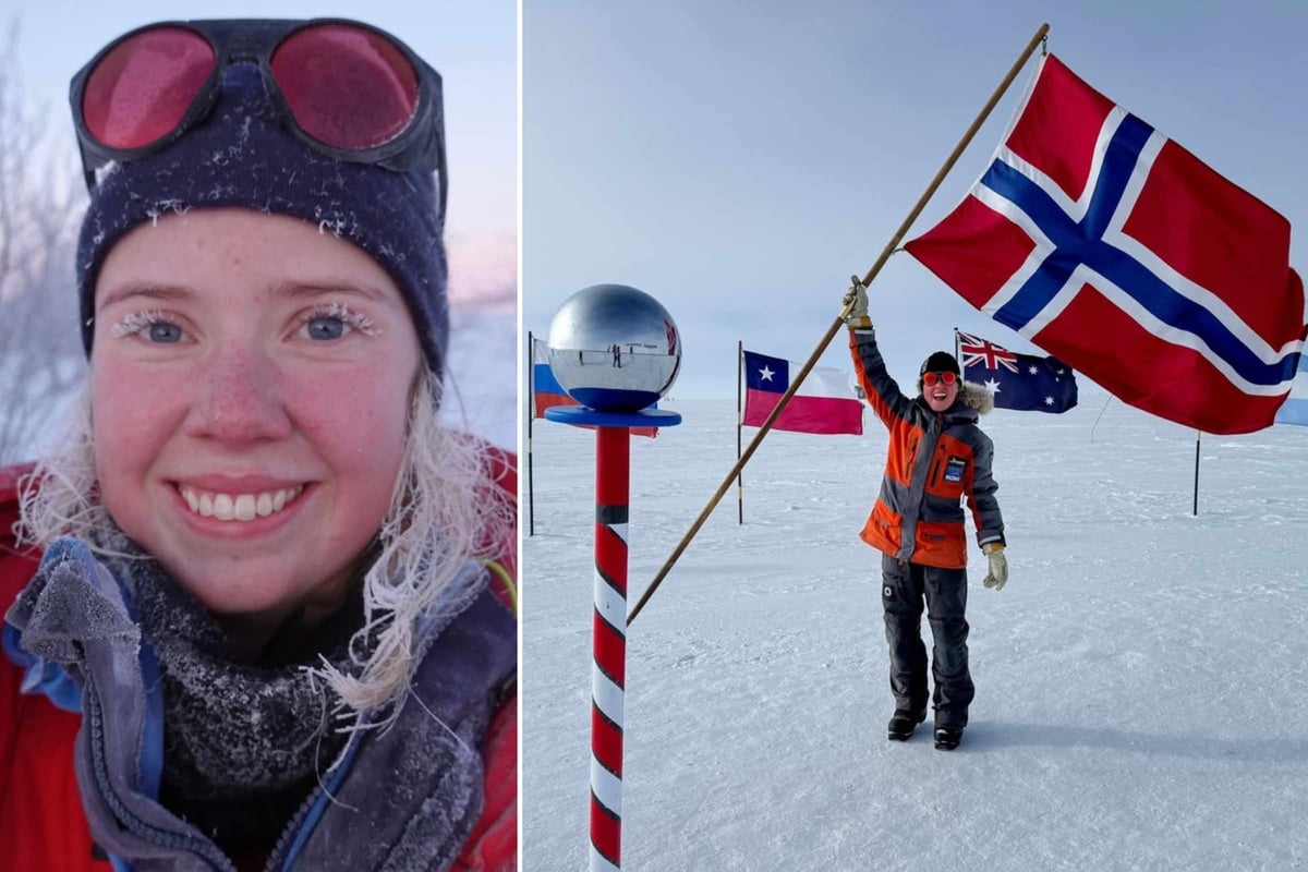21-year-old Norwegian woman becomes youngest person to reach South Pole ...