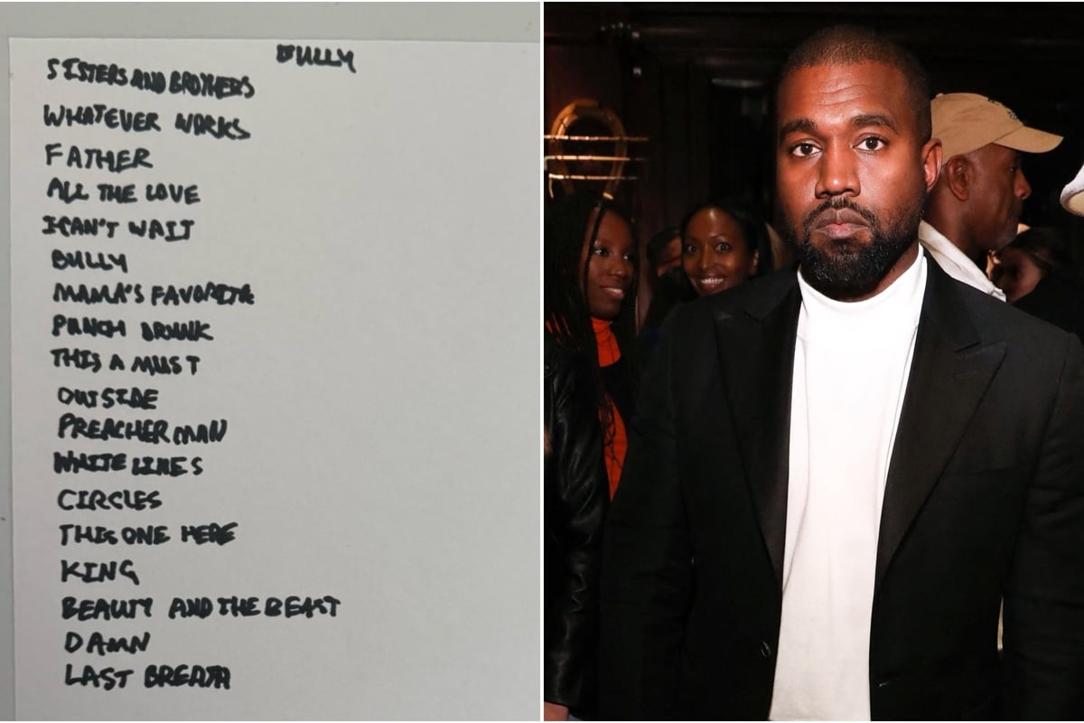Kanye West scraps AI feature as he reveals tracklist for new album ...