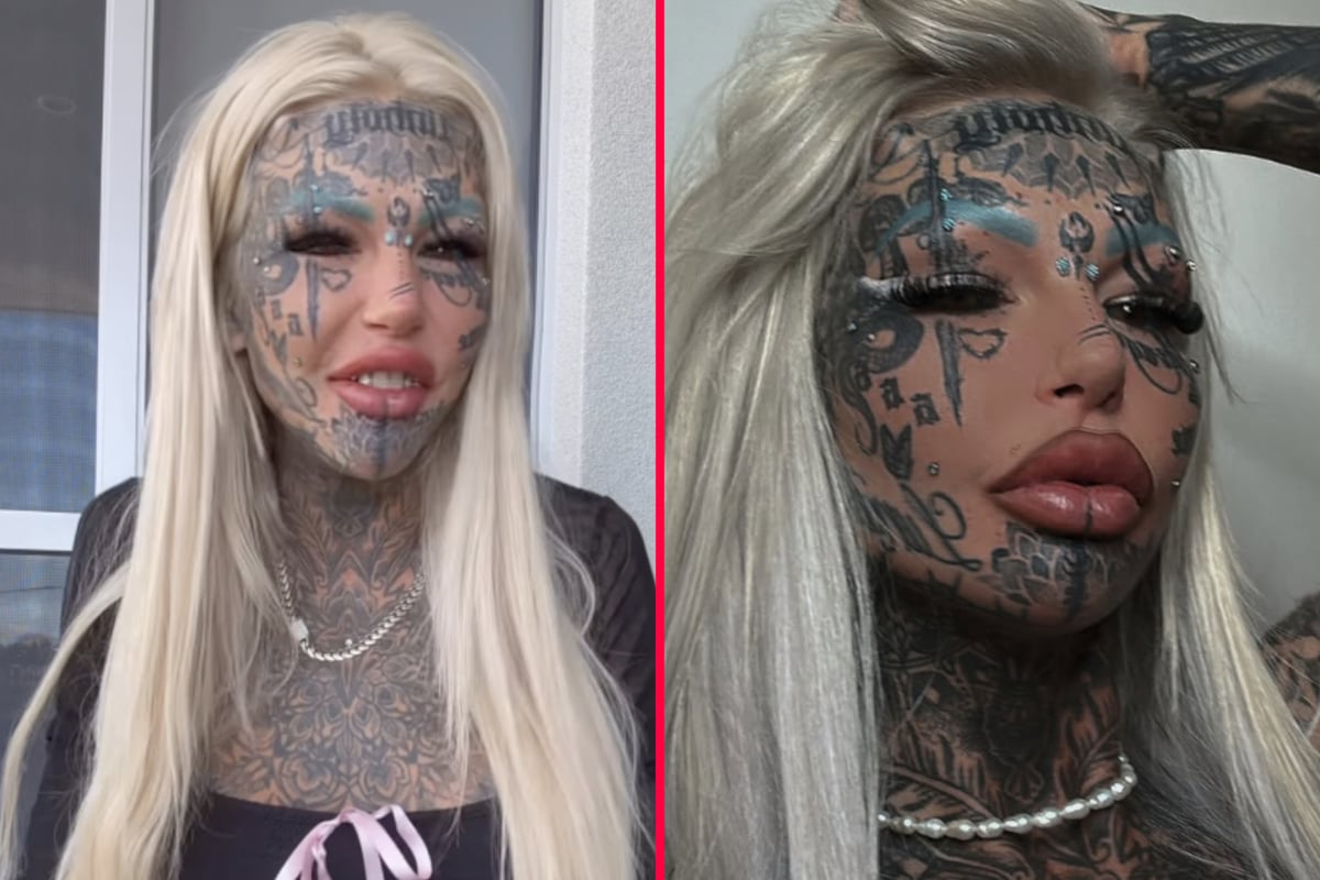Australian ink addict and adult star "unrecognizable" after radical ...