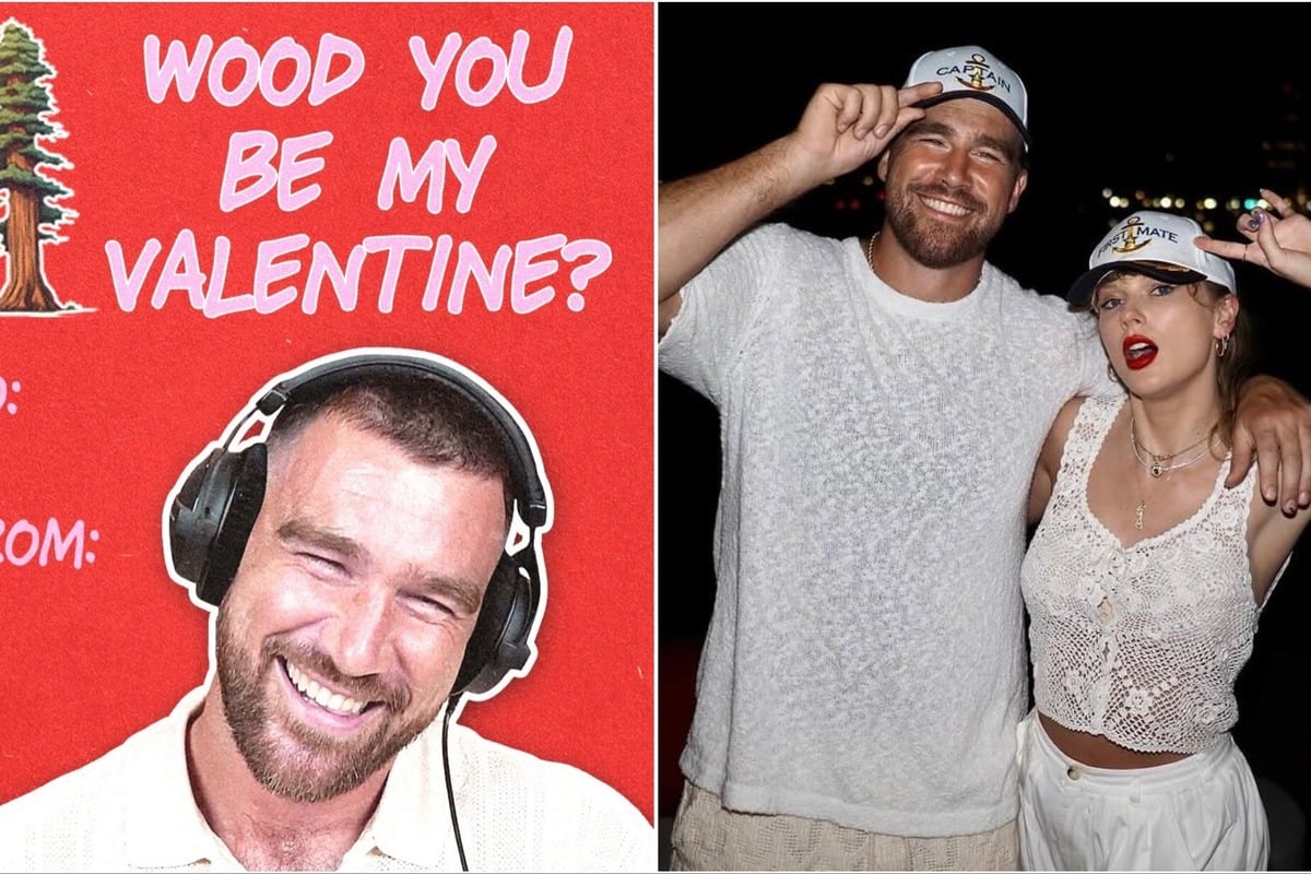 Travis Kelce makes raunchy Taylor Swift reference on punny Valentine's ...