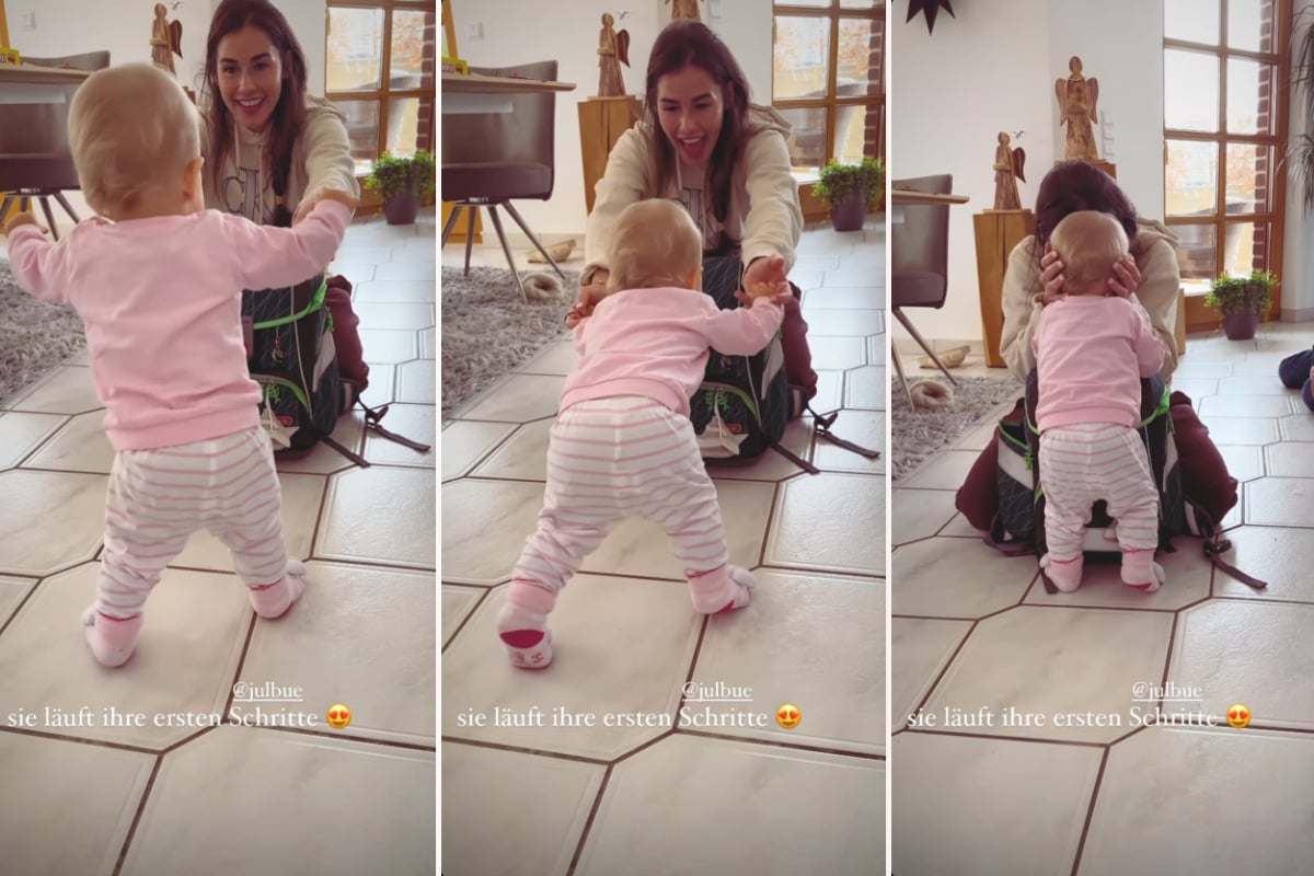 Sarah Engels filmt großen Moment: Hier macht Töchterchen Solea ihre ...