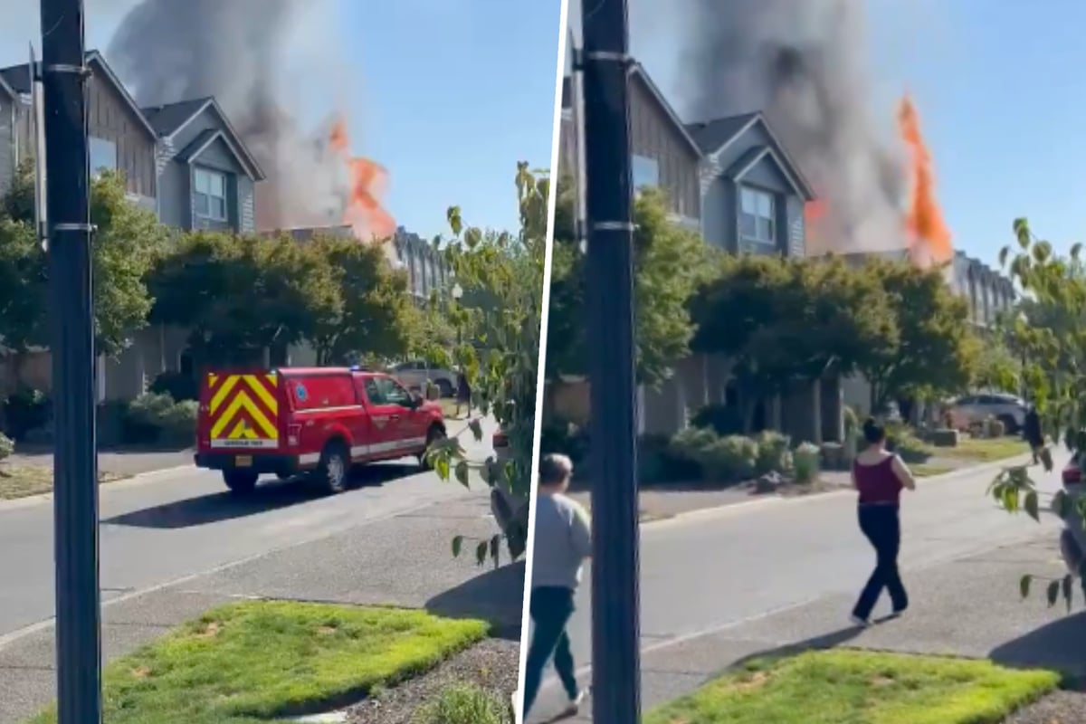 Three Killed As Plane Crashes Into Residential Area And Sets Home On Fire