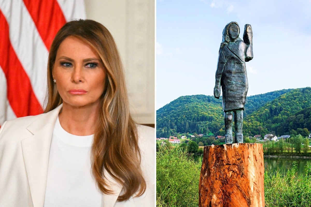 Bronze statue of Melania Trump sawn off at feet and stolen