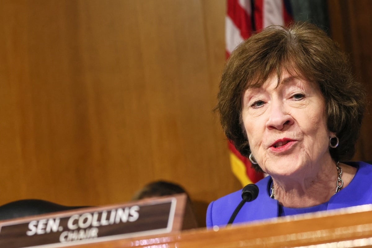 GOP Sen. Susan Collins confronted by angry constituents at ribbon ...