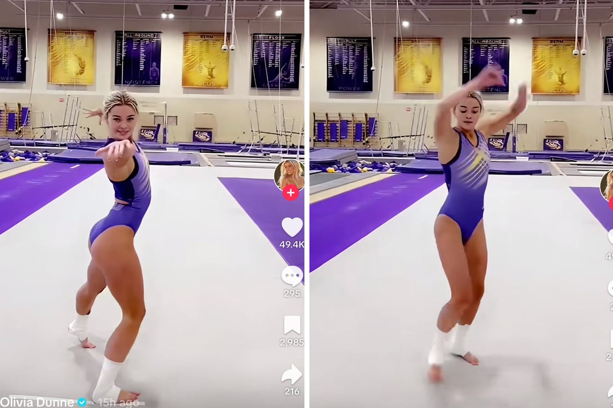 Olivia Dunne has fans flipping out with dazzling floor choreography