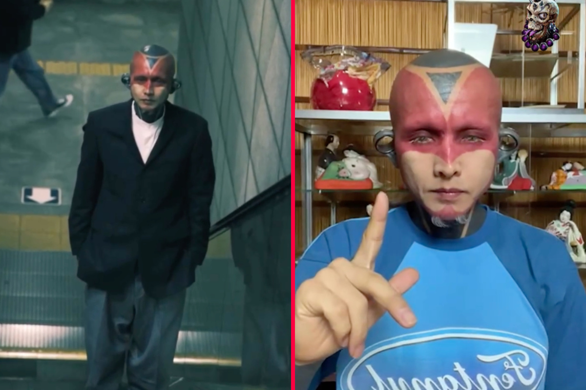 Man turns himself into alien with radical tats and crazy piercings