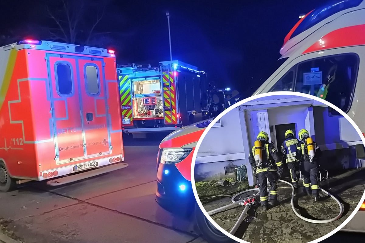 Aufgang von Wohnblock in Bad Frankenhausen evakuiert, mehrere Menschen mit Rauchgasvergiftung
