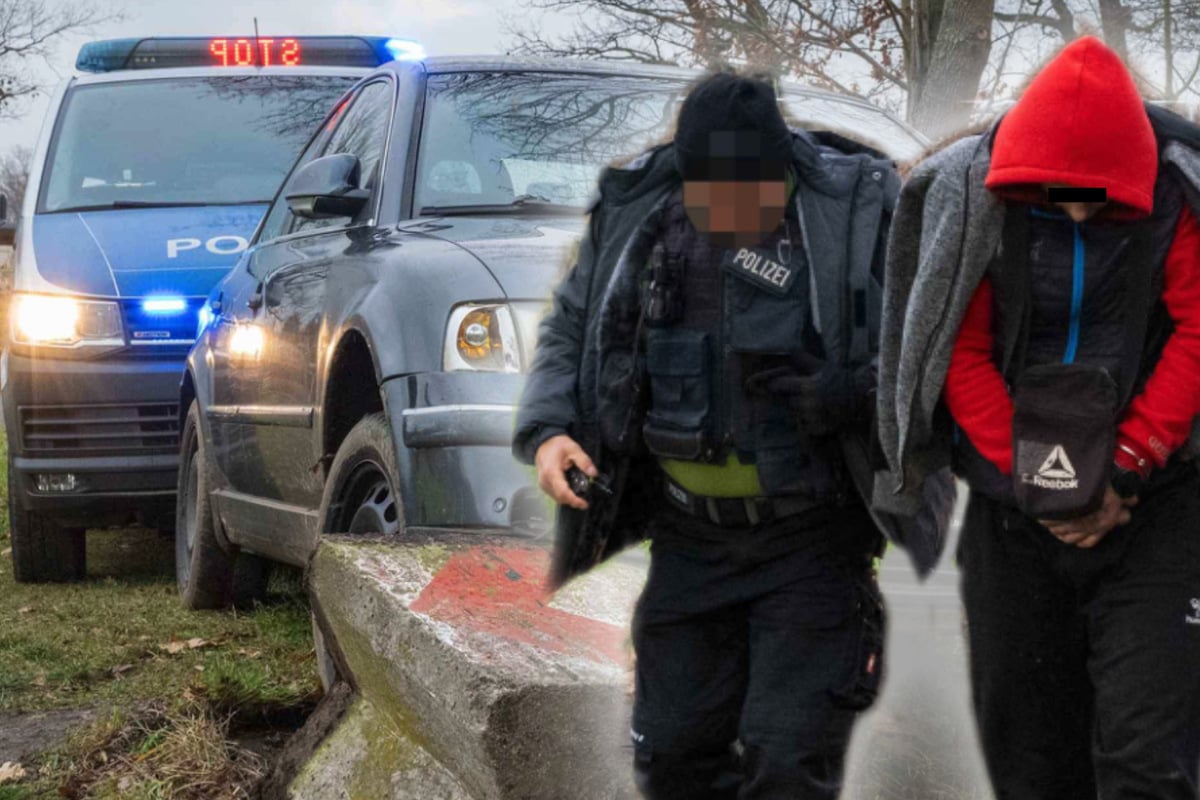 Verfolgungsjagd in Zittau: Streifenwagen kollidiert mit Fluchtfahrzeug