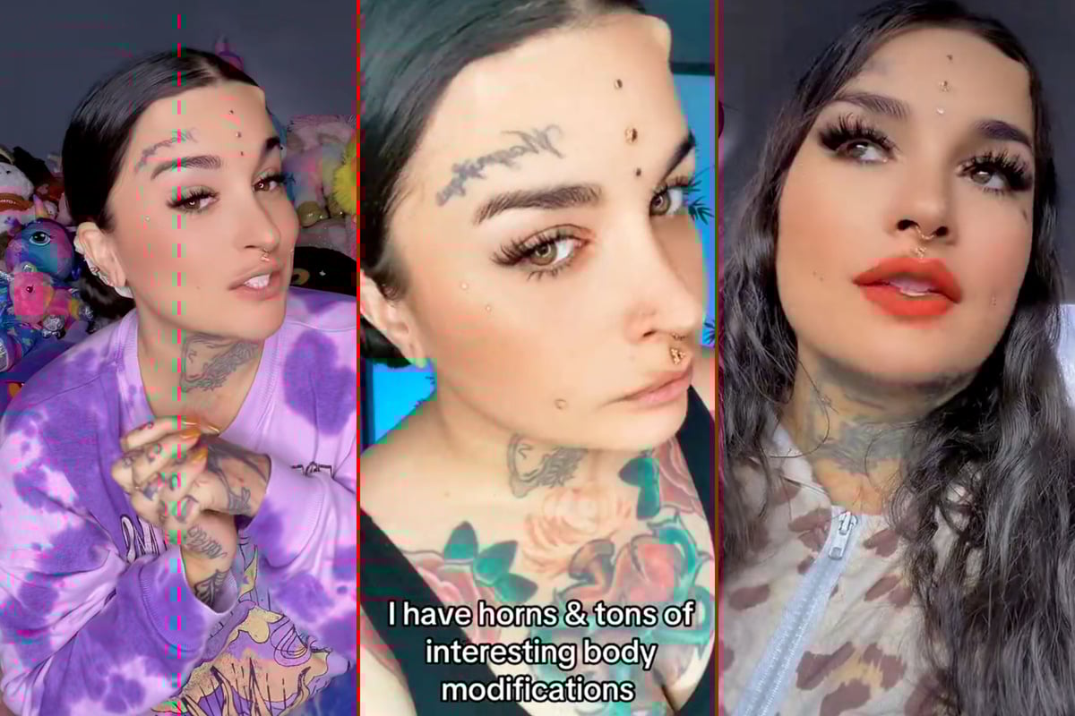 Tattoo addict explains why she decided to get silicone horns implanted ...