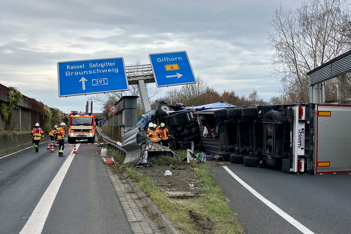 Unfall auf A2 bei Braunschweig: Strecke nach Tanklaster-Crash weiterhin gesperrt!