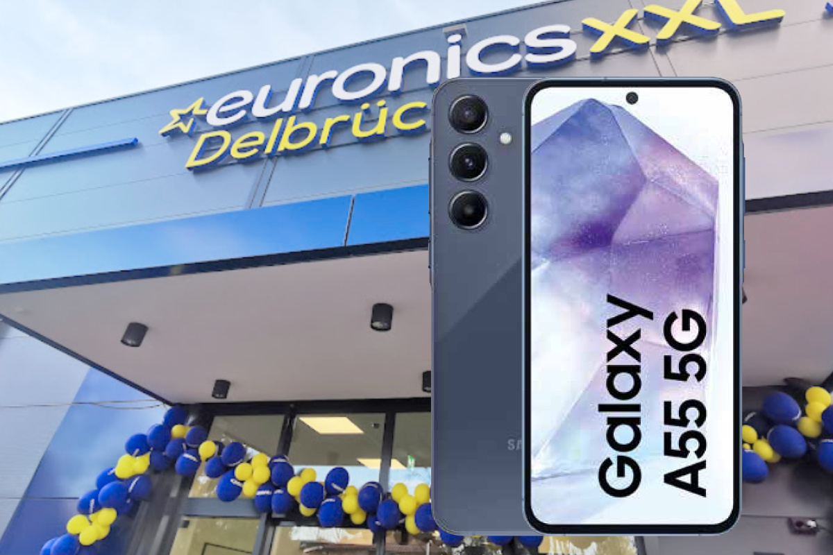Bei Euronics gibt's das Samsung Galaxy A55 am Sonntag (22.9.) mega günstig