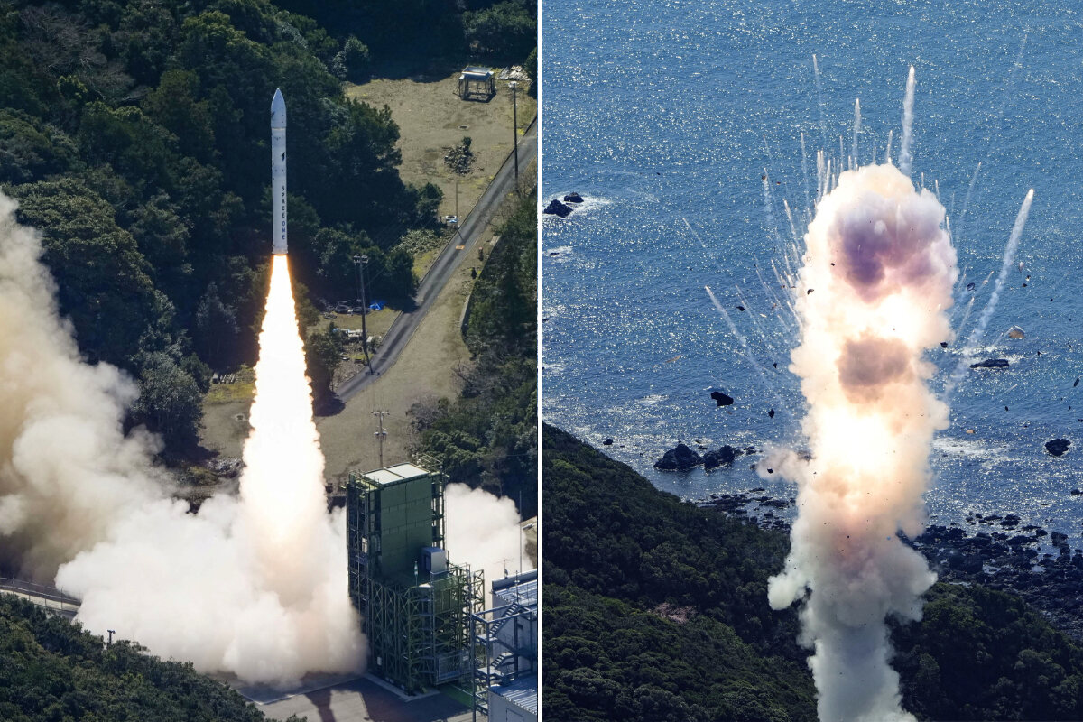 Japanese space rocket blows up spectacularly after launch