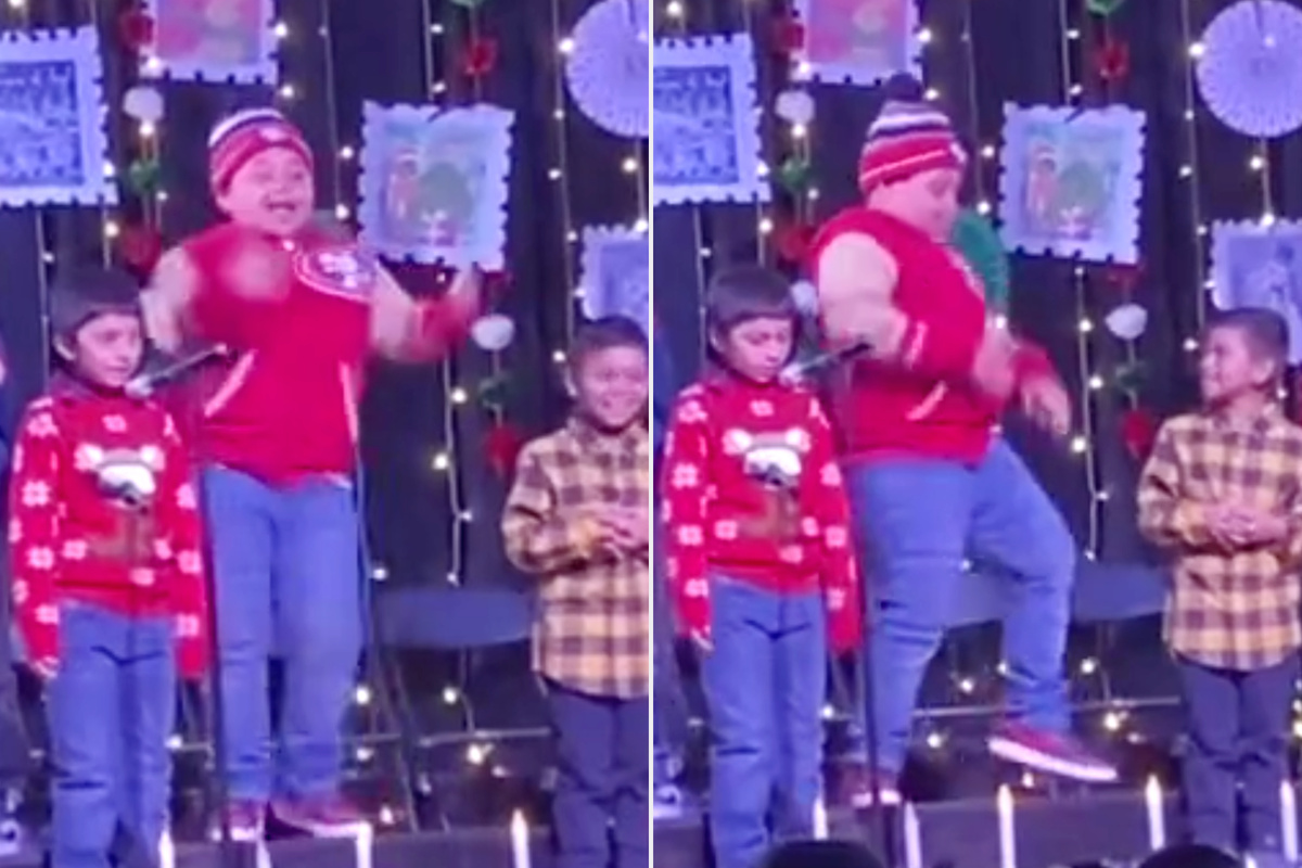 Cali kid shows off dance moves in hilarious Christmas show viral video