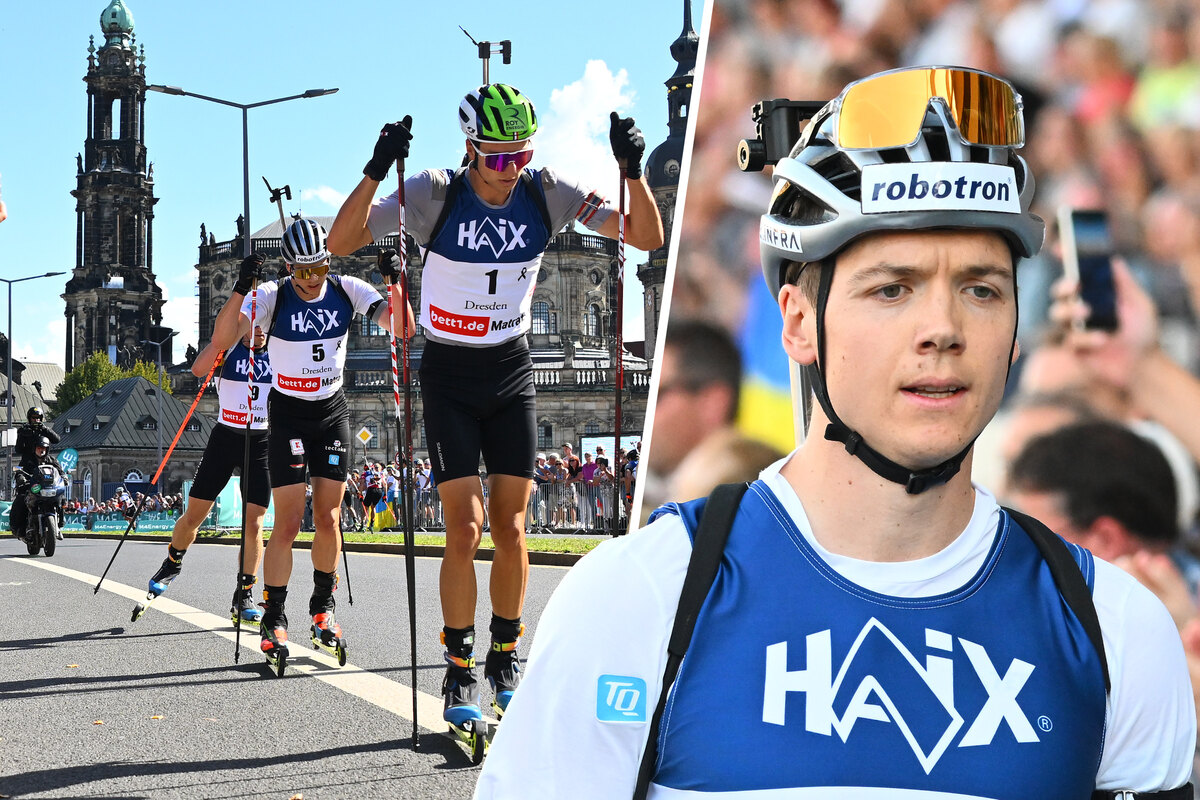Schrecksekunde für Justus Strelow beim City-Biathlon in Dresden: Eric ...