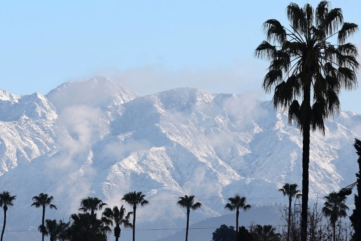 Epic winter storm turns Southern California snow white