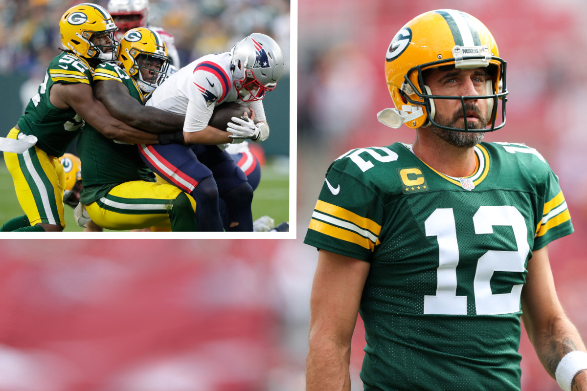 Aaron Rodgers beats himself up after "terrible" win against Patriots
