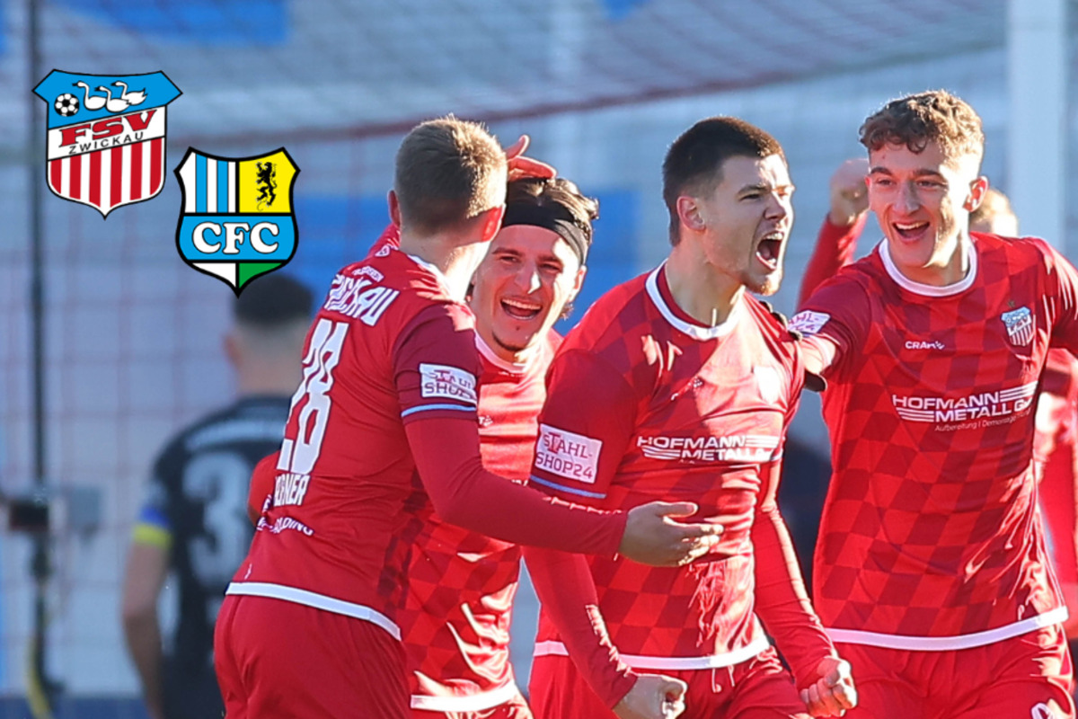Dejan Bozic vergibt aus drei Metern, danach schießt der FSV Zwickau den ...