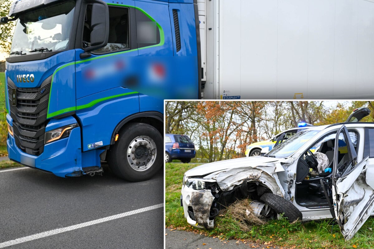 Schwerer Unfall auf B87 zwischen Mockrehna und Doberschütz: BMW kracht ...