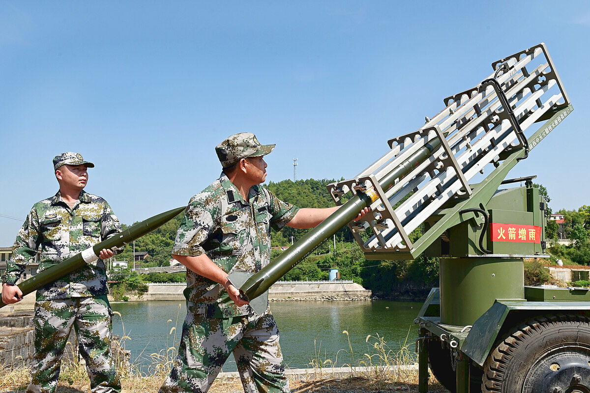 Make it rain! China shoots off rockets and drones to fight heatwaves