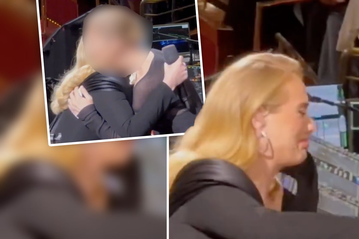 When Adele sees this mega-star in the audience at her concert, she ...