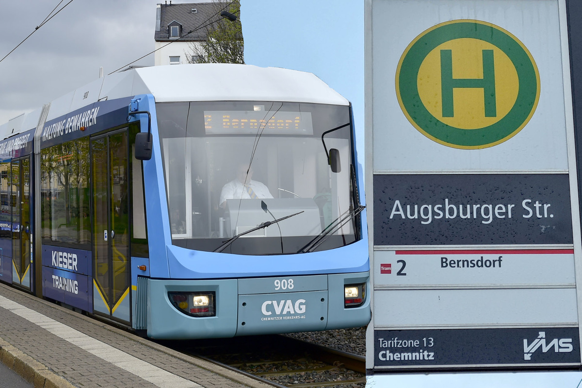 Chemnitz: Mann erst in Tram bepöbelt, dann schlägt und tritt Täter auf ...