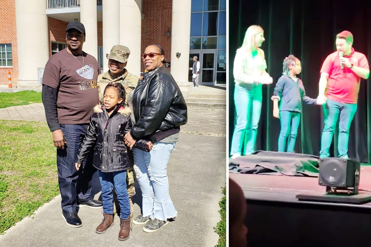 Monatelang im Nahen Osten: Soldatin kehrt zurück nach Hause und überrascht Tochter