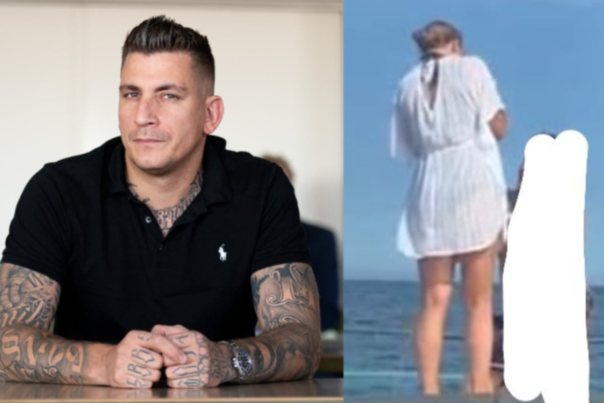 Geht 187-Rapper Gzuz hier vor seiner Freundin auf die Knie?