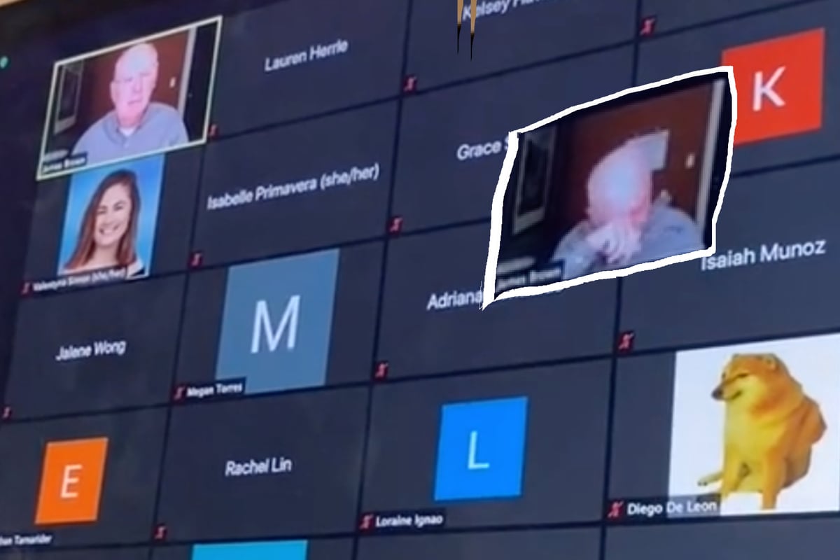 Students make their professor cry on Zoom