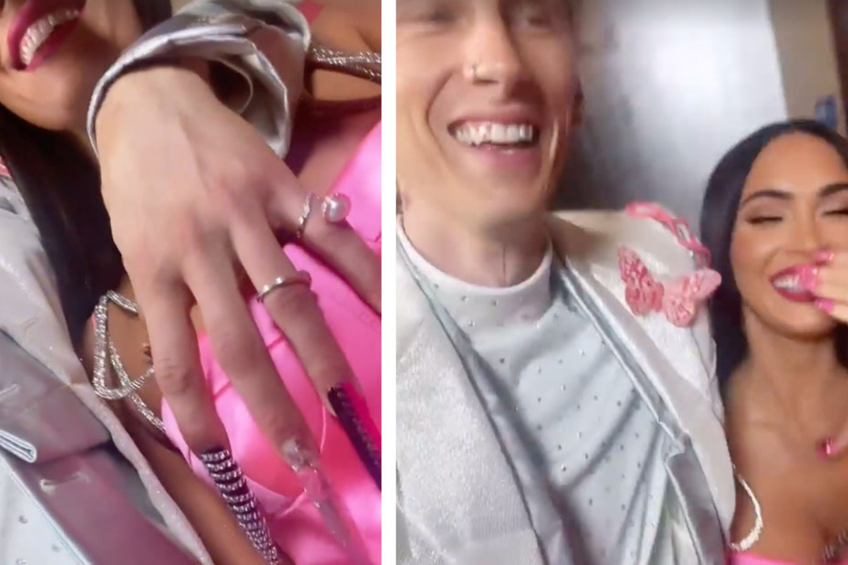 Machine Gun Kelly gets handsy with Megan Fox at iHeartRadio Music Awards