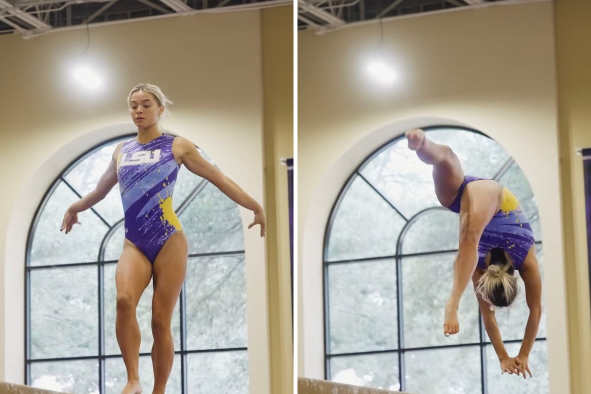 Olivia Dunne Levels Up Her Gymnastics Skills In Viral Beam Video