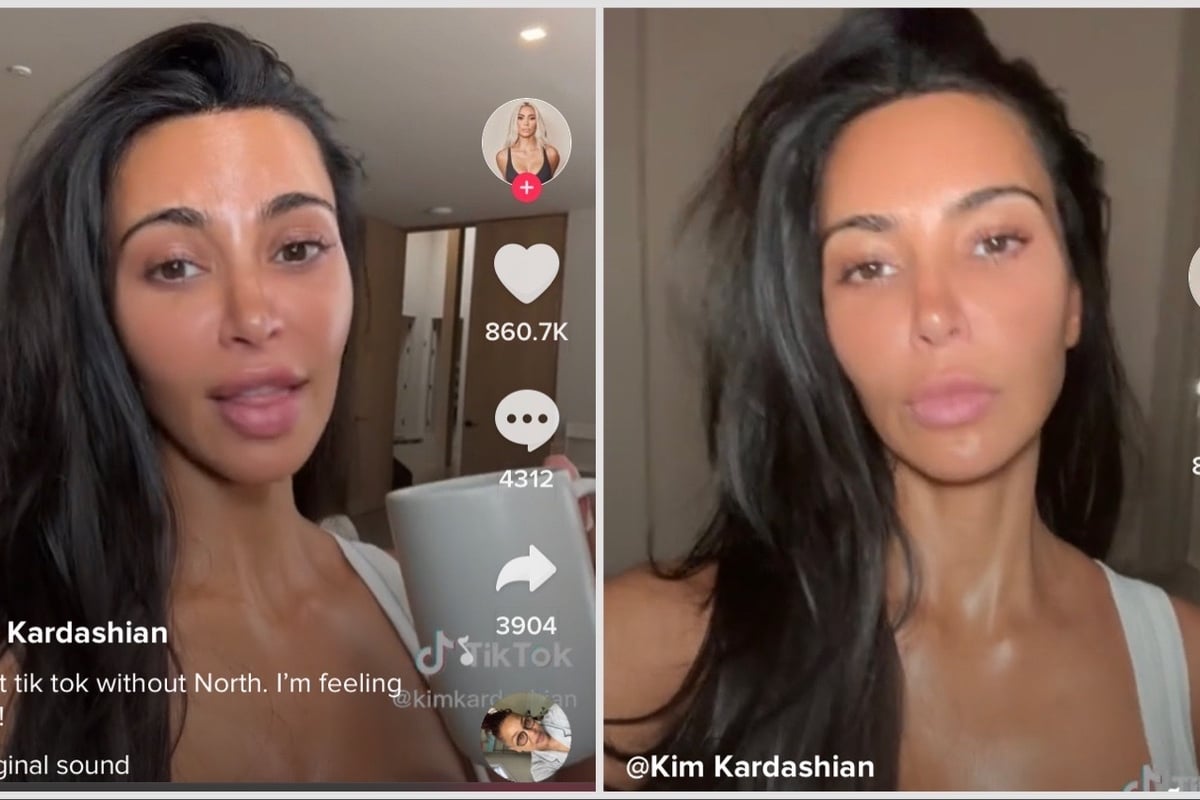 Kim Kardashian is feeling herself in first TikTok without North!
