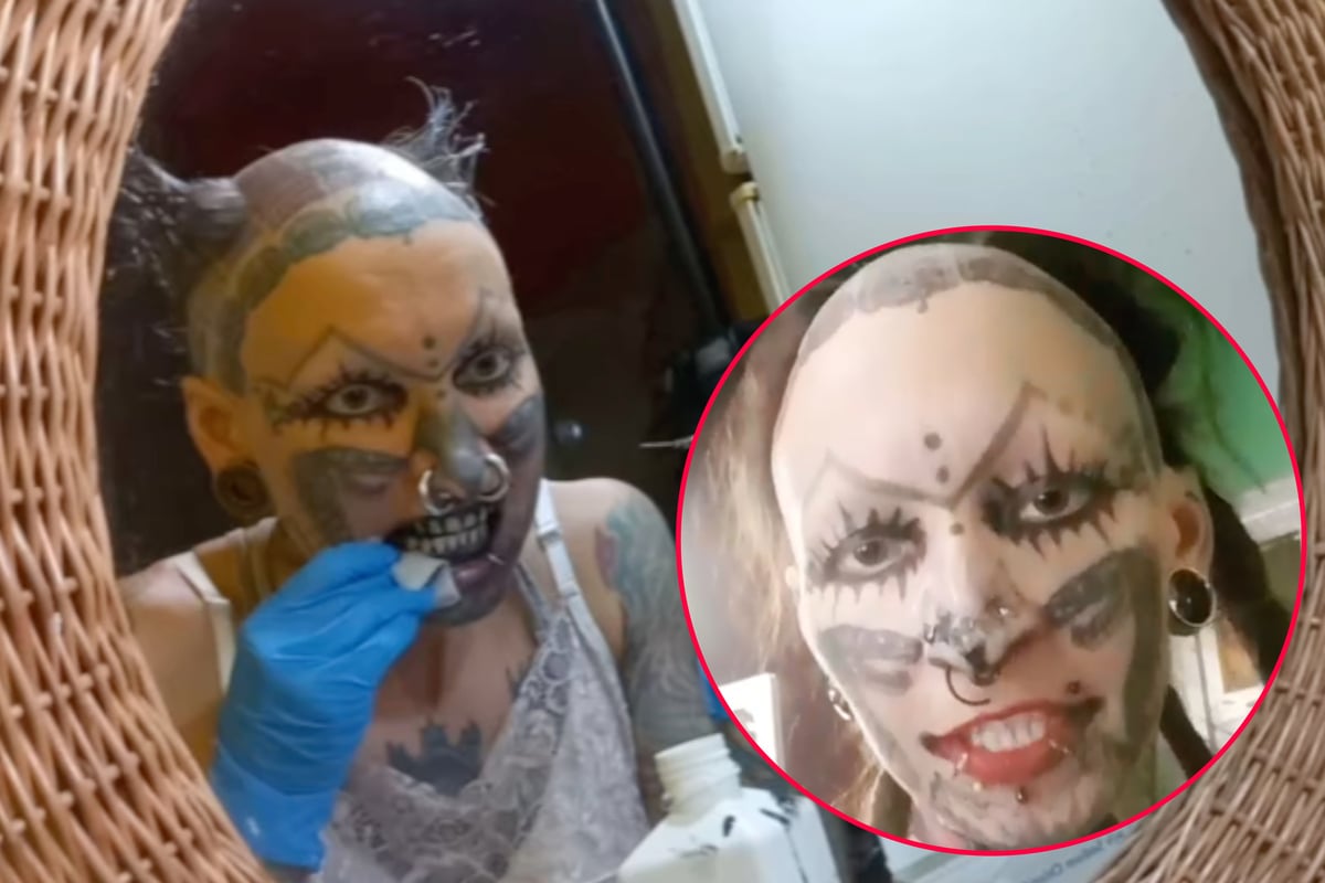 Body mod addict says her tattoos make her an "exotic lover"