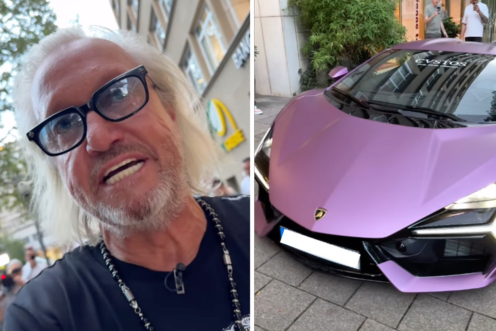 Protz-Auto auf dem Gehweg - TV-Star Geiss kritisiert Polizeieinsatz