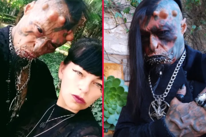 Ink demon uses extreme body mods for devilish transformation