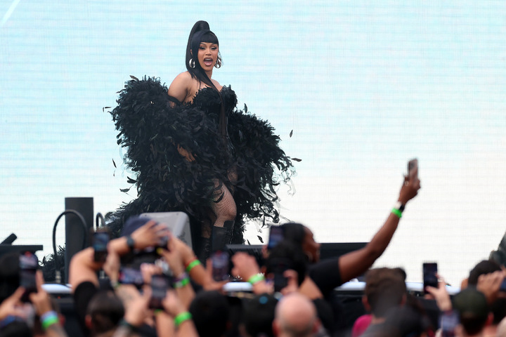 Cardi B steals the show as high glam host of WWE Summer Slam
