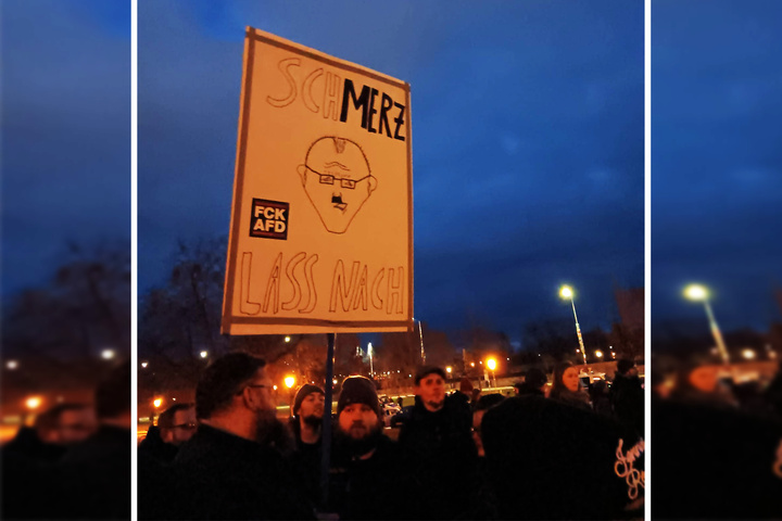 Demonstration in Magdeburg: Bürger gehen gegen CDU und Friedrich Merz ...