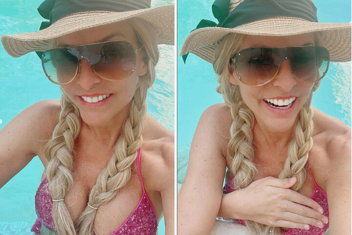 Hier wird Sonya Kraus von ihrem Sohn zensiert: Zu viel Brust gezeigt?