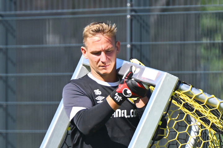 Dynamo Dresden: Beim Landespokalspiel in Niesky steht Kevin Brill im ...