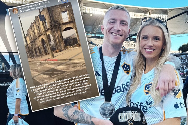 Ehefrau zeigt Feuer-Albtraum in Los Angeles: So geht es Marco Reus und ...